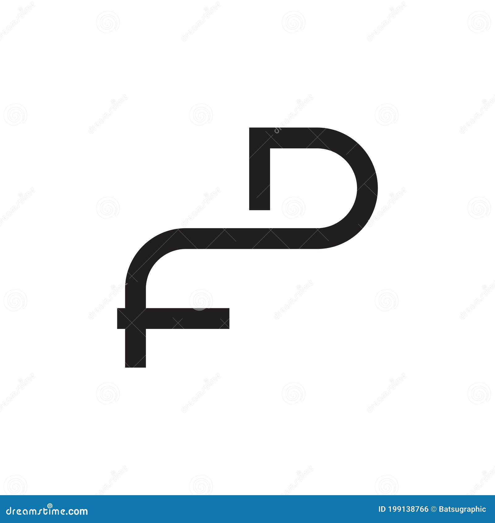 Fd Initial Letter Vector Logo Icon Stock Vector - Illustration of ...