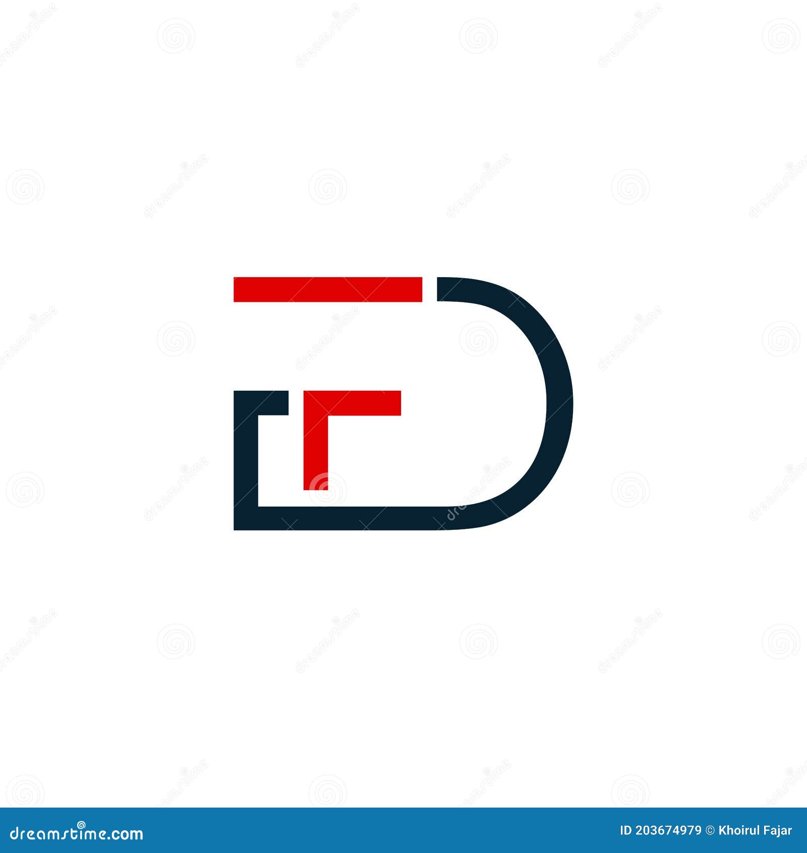 FD Letter Initial Logo Design, Vector Template Stock Vector ...