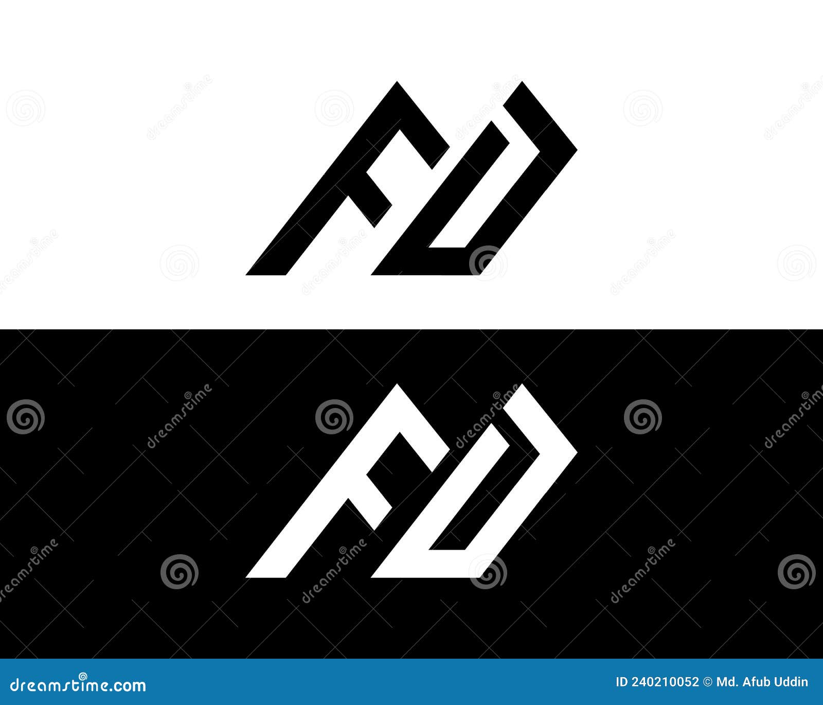 FD Letters Initials Logo Design Icon Template Stock Vector ...