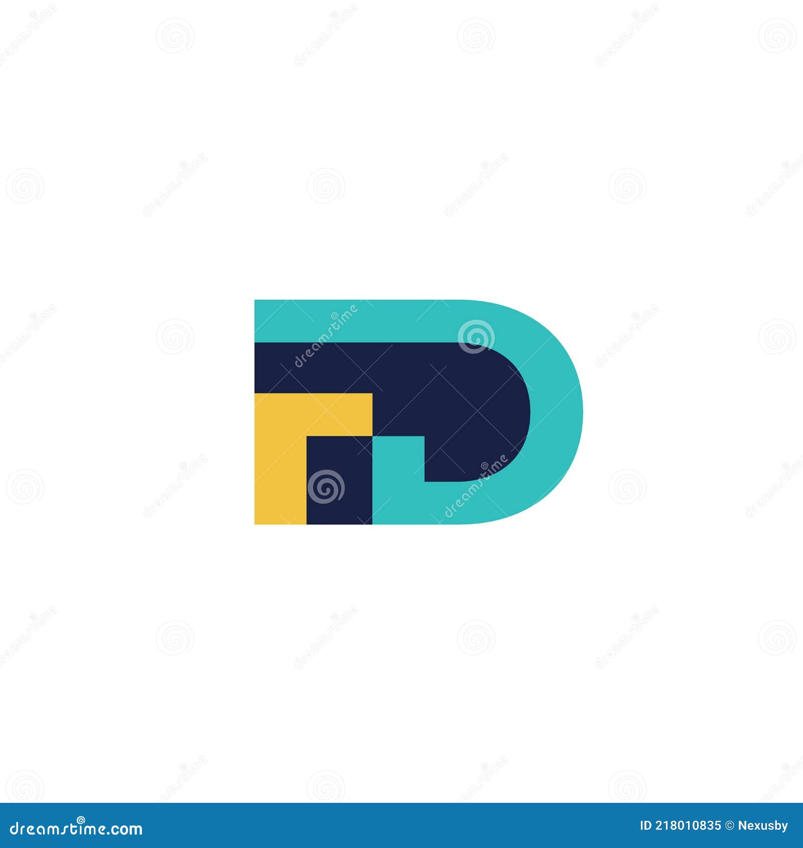 FD Letters, Logo Design, Vector Stock Vector - Illustration of initials ...