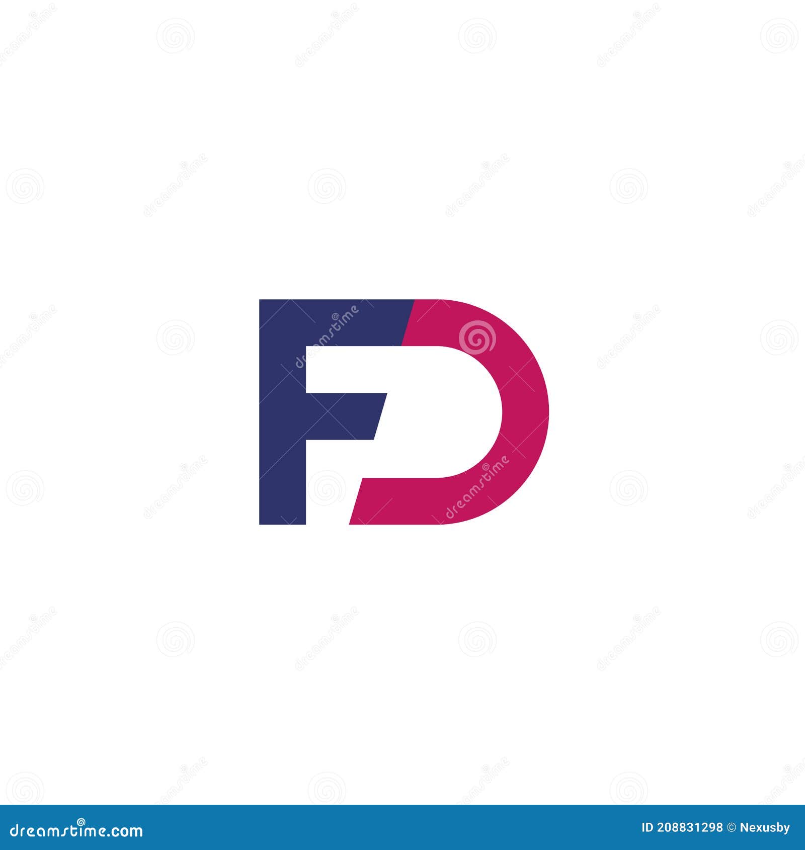 FD Letters, Vector Logo Design Stock Vector - Illustration of brand ...