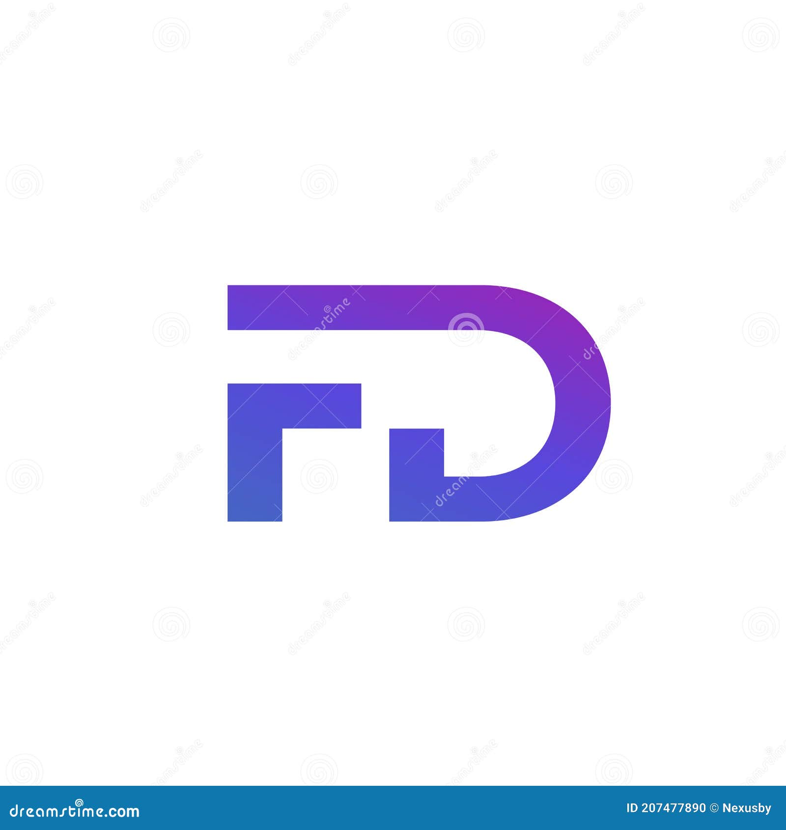 FD Logo, Letters Design, Vector Stock Vector - Illustration of creative ...