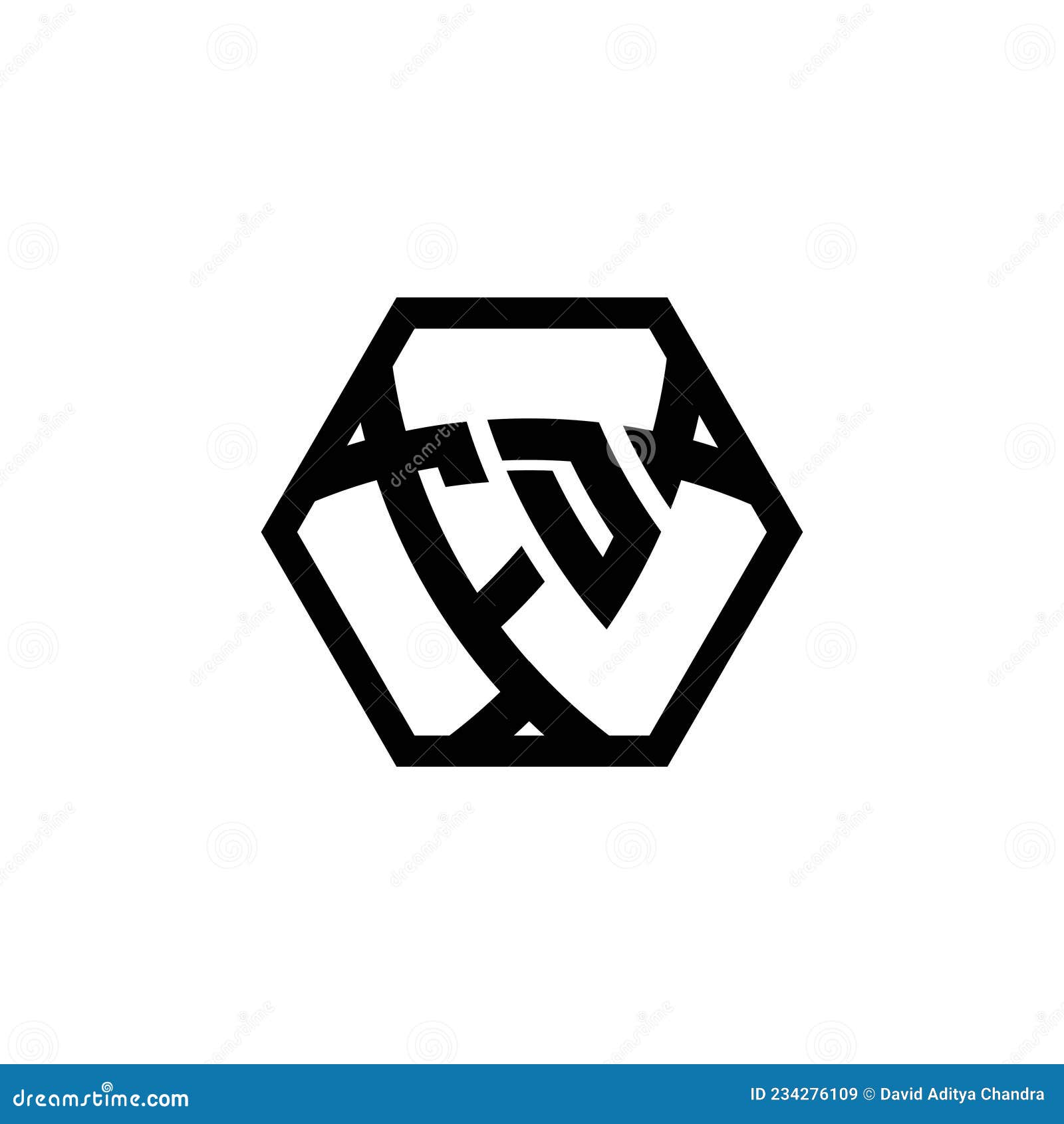 FD Logo Monogram Triangle Shield Hexagonal Style Stock Vector ...