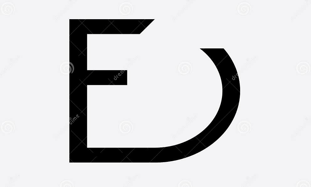 FD Symbol Vector Logo Design Stock Vector - Illustration of calligraphy ...