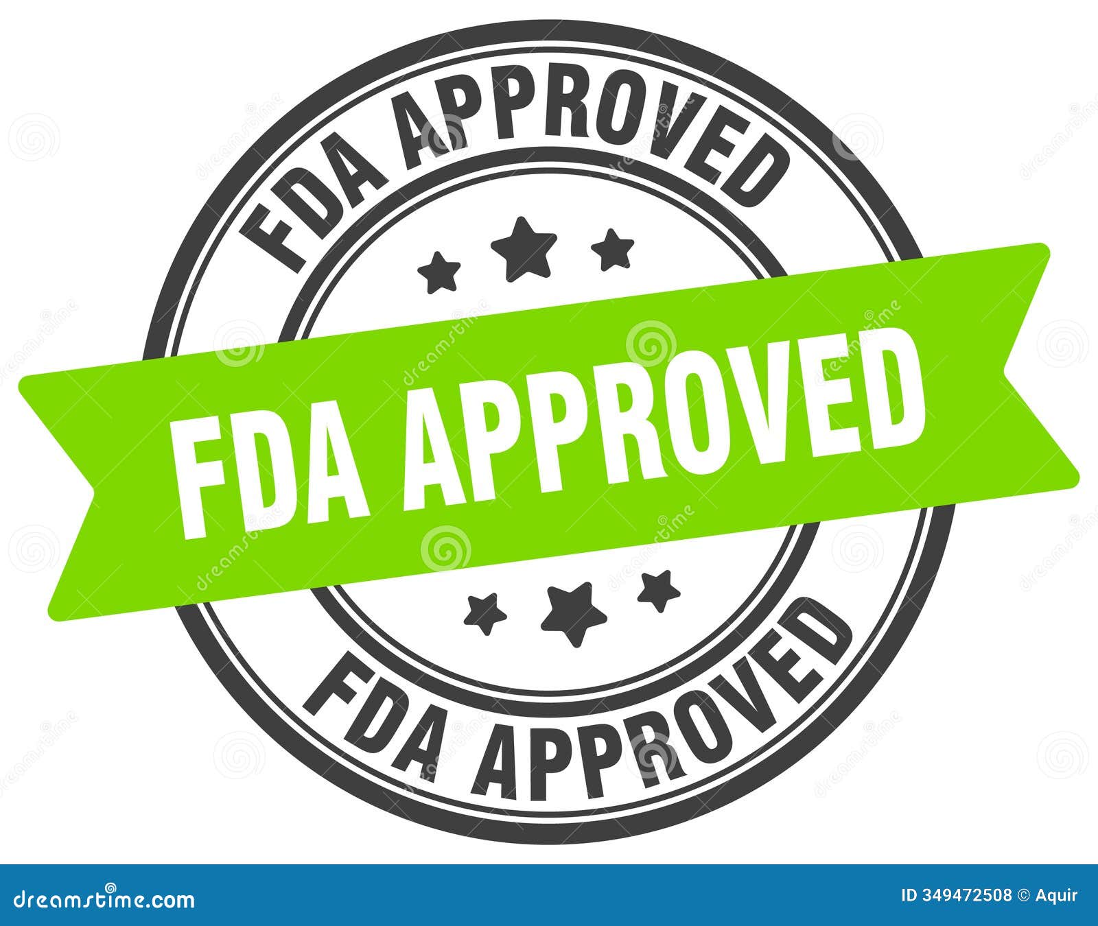 Fda Approved Stamp. Fda Approved Label on Transparent Background. Round ...