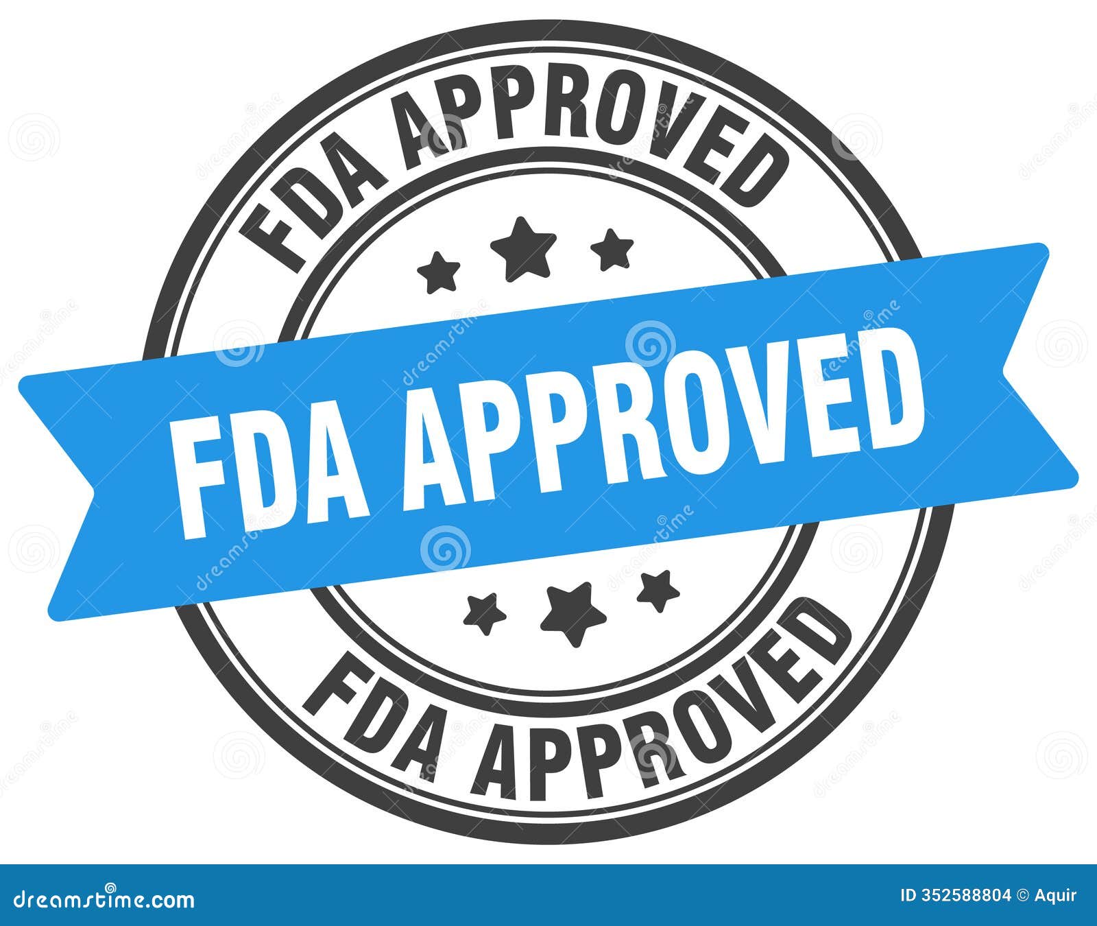Fda Approved Stamp. Fda Approved Label on Transparent Background. Round ...