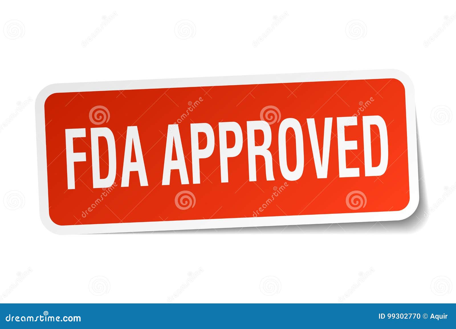 Fda approved sticker stock vector. Illustration of square - 99302770
