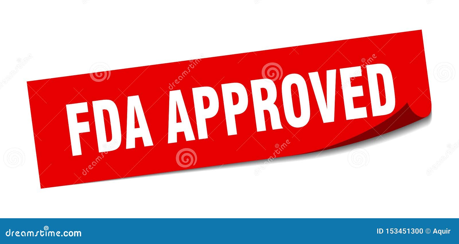 Fda approved sticker. stock vector. Illustration of label - 153451300