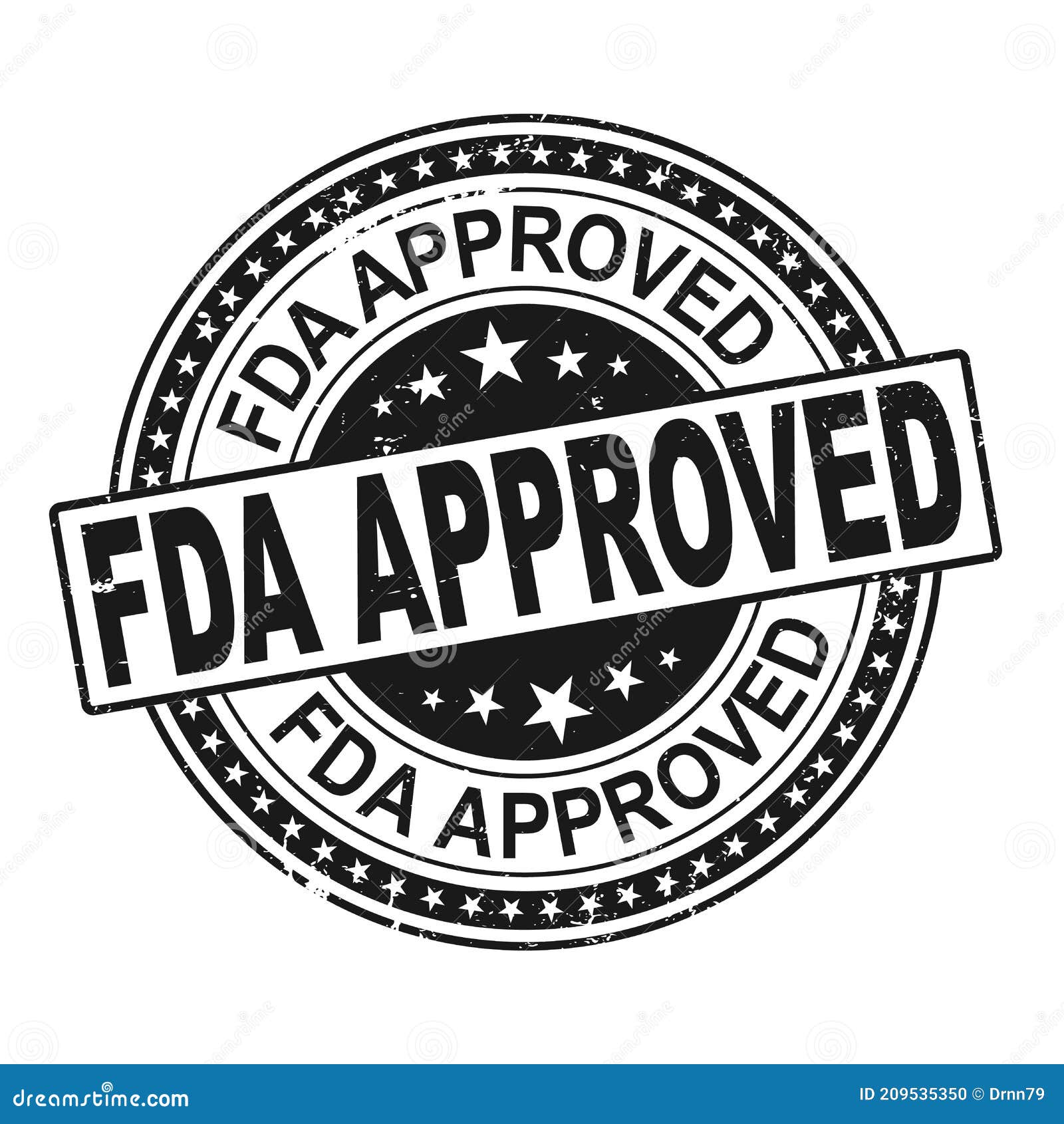 FDA Approved Vector Black Stamp. Grunge Red Rubber Stamp or Badge with ...