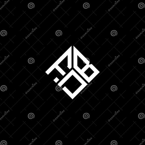 FDB Letter Logo Design on Black Background. FDB Creative Initials ...