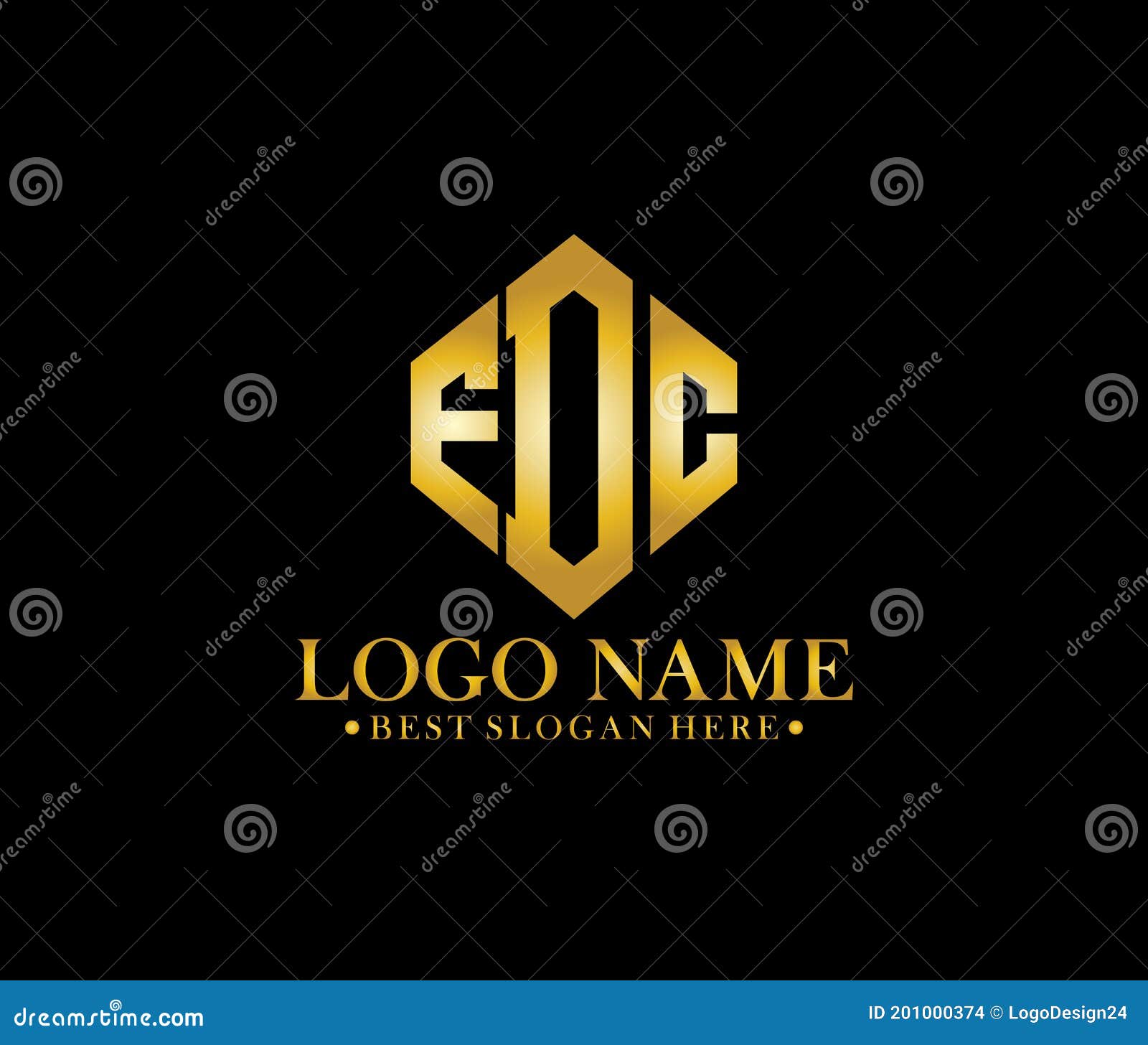 FDC Diamond Alphabet Logo Design Concept Stock Vector - Illustration of ...