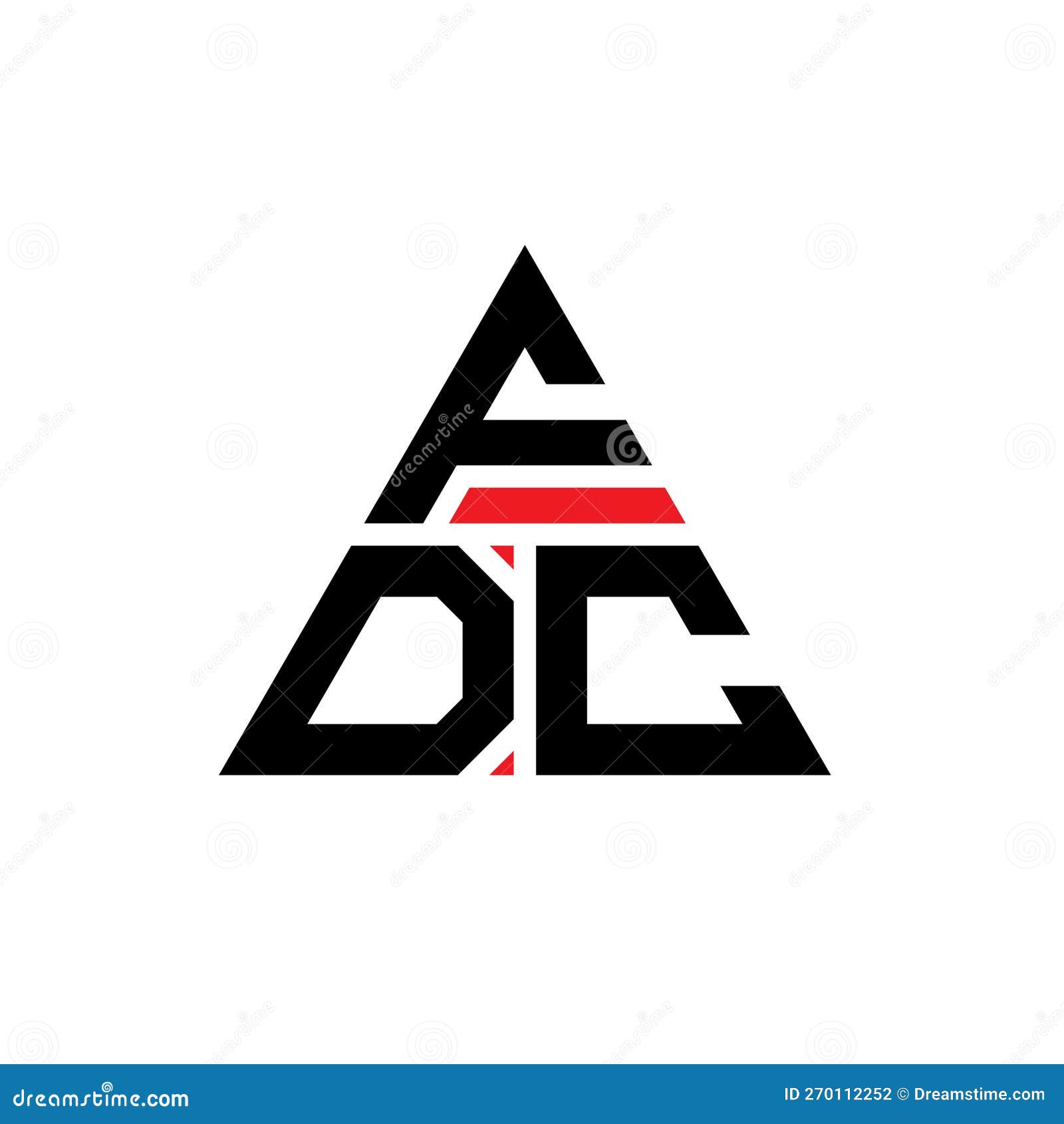 FDC Triangle Letter Logo Design with Triangle Shape. FDC Triangle Logo ...
