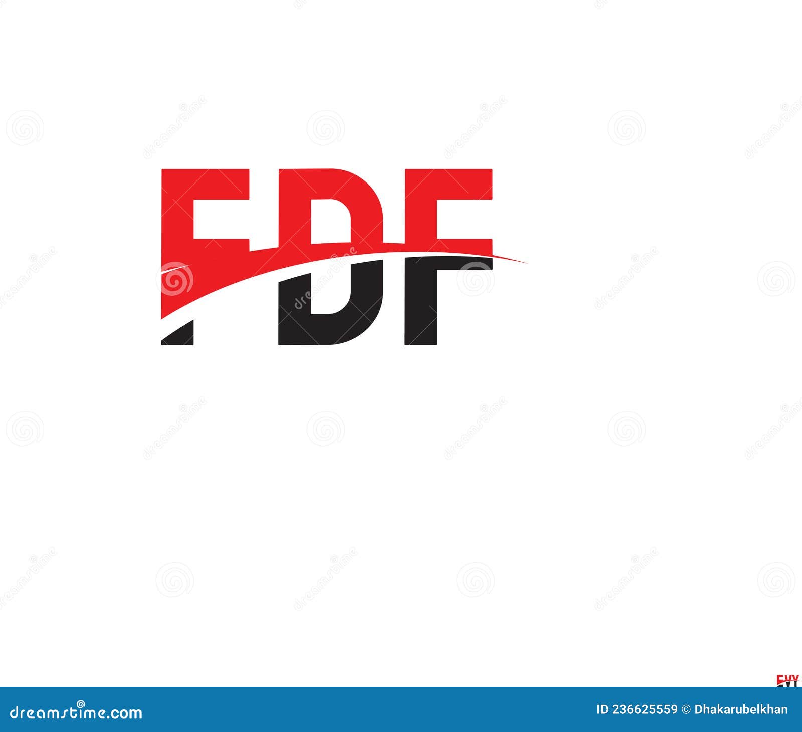 FDF Letter Initial Logo Design Vector Illustration Stock Vector ...