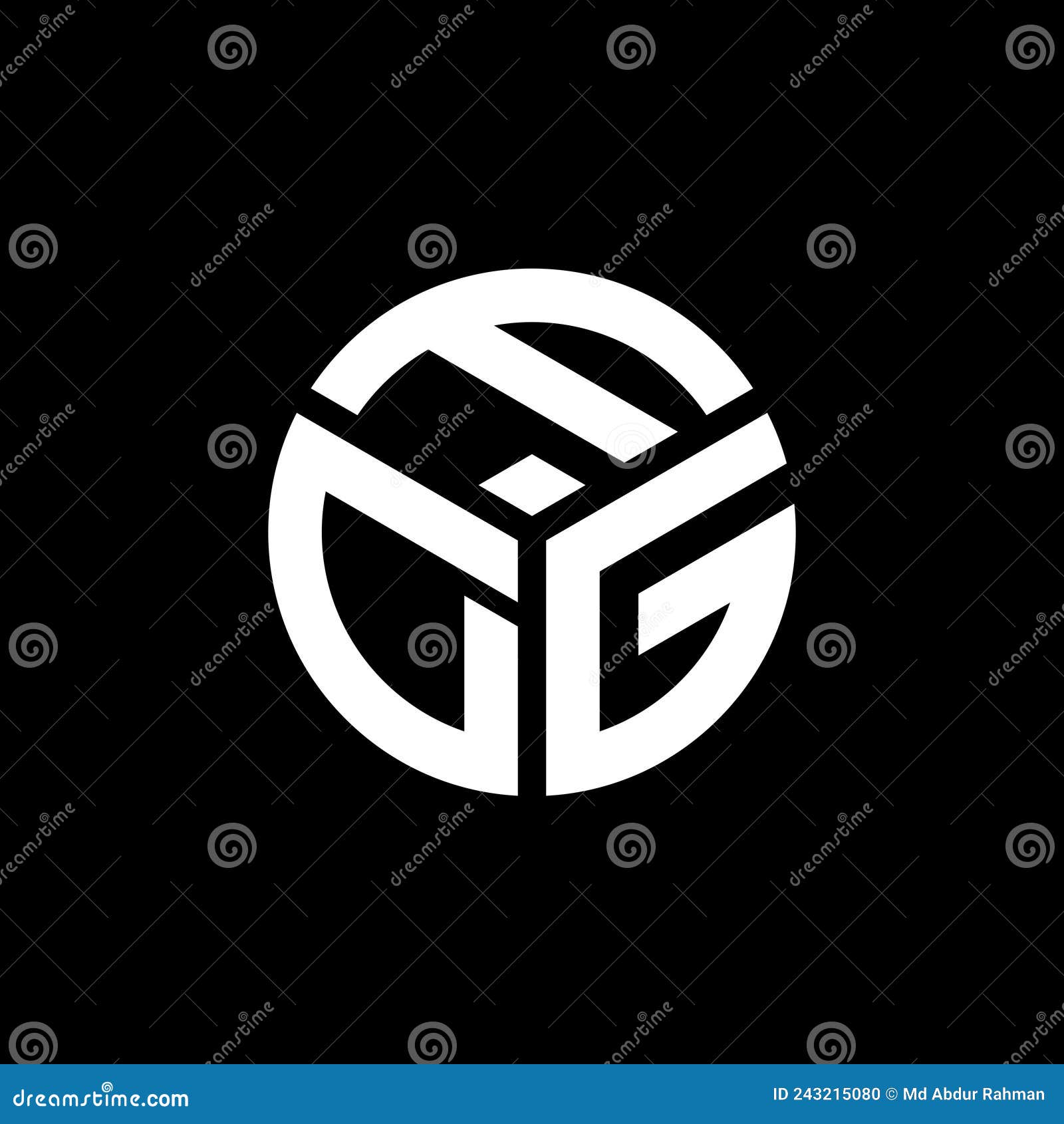 FDG Letter Logo Design on Black Background. FDG Creative Initials ...