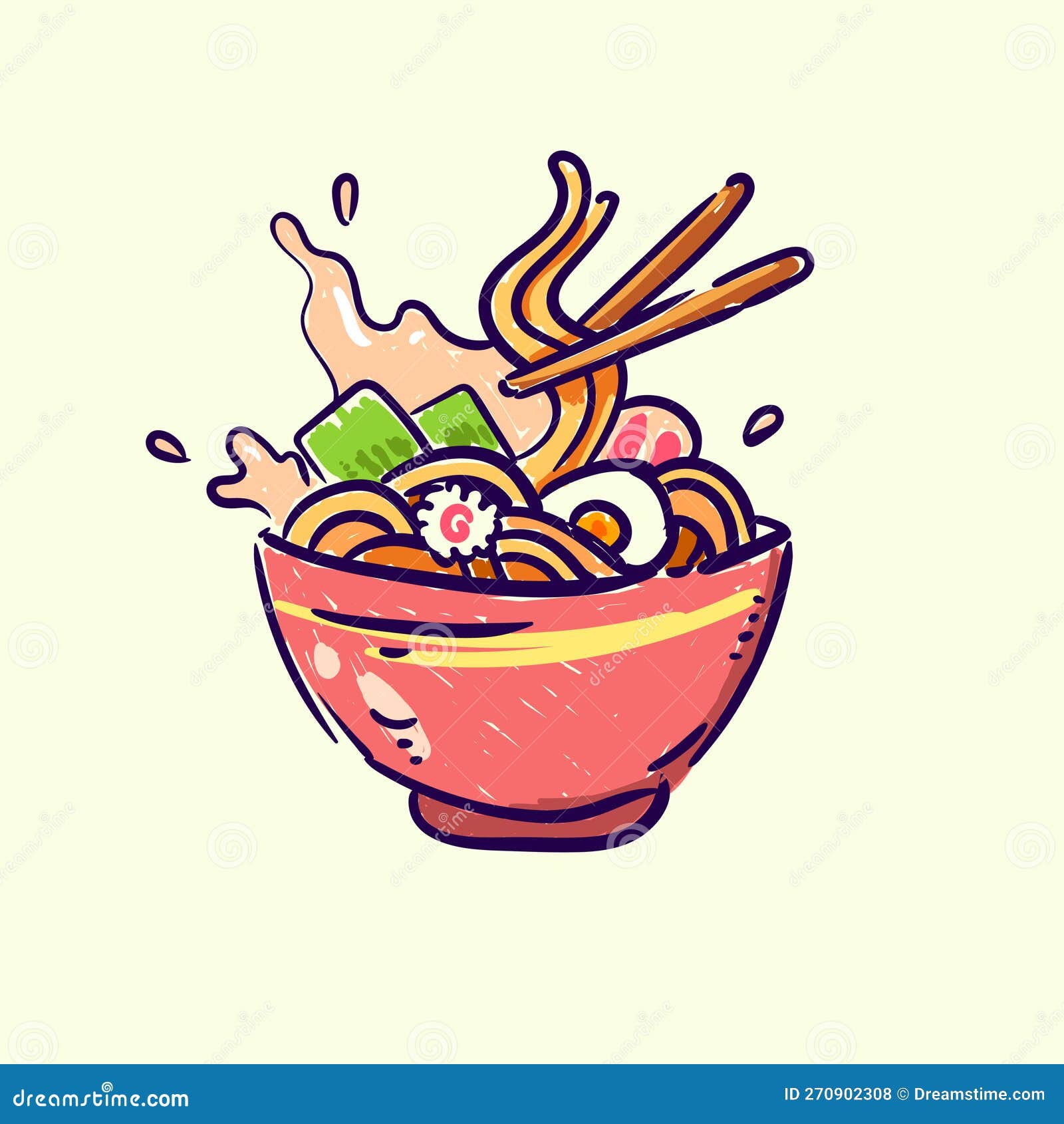 Japanese Ramen Menu Drawing. Japanese Noodle Icon Drawing. Japanese ...