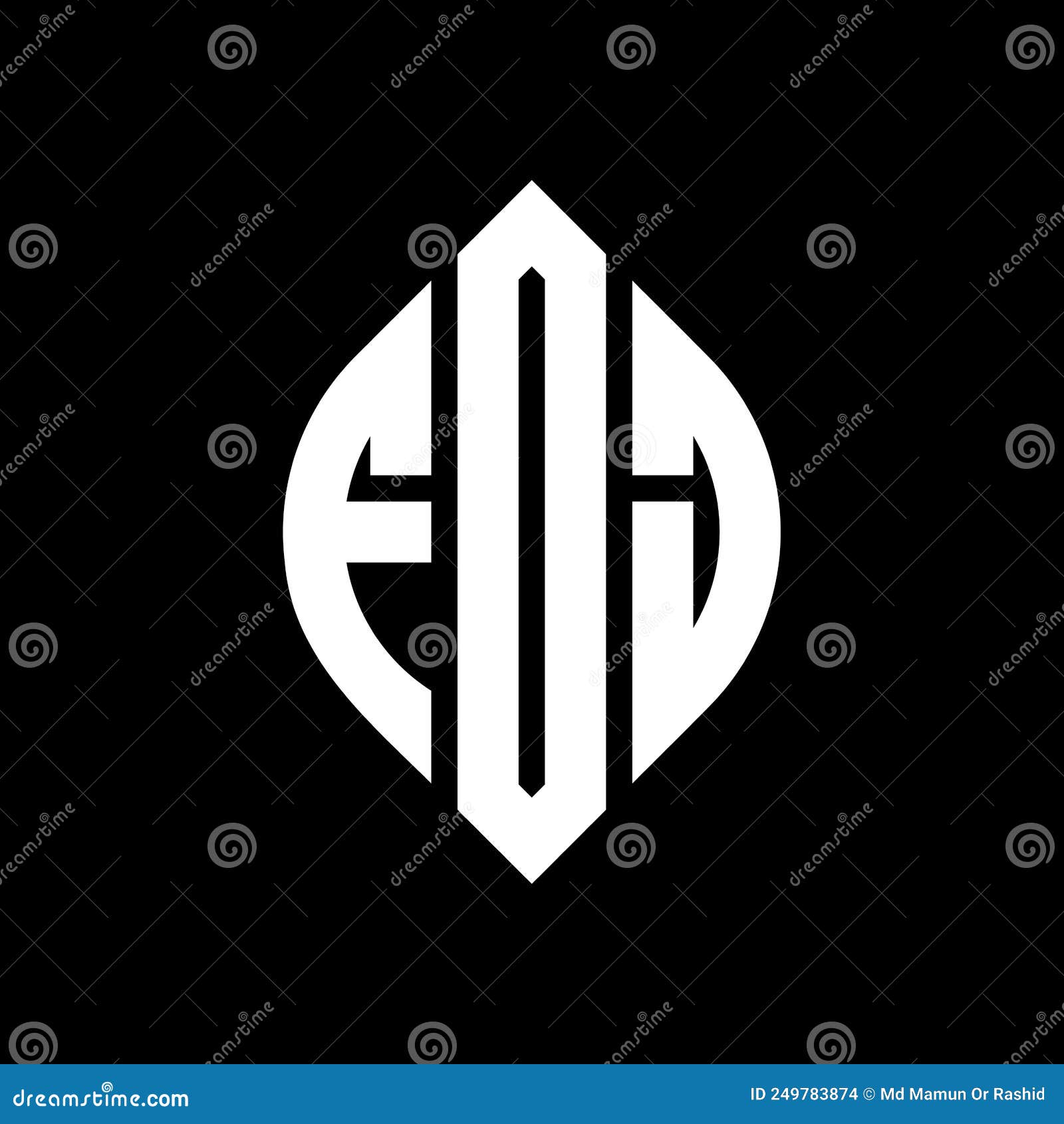 FDJ Circle Letter Logo Design with Circle and Ellipse Shape. FDJ ...