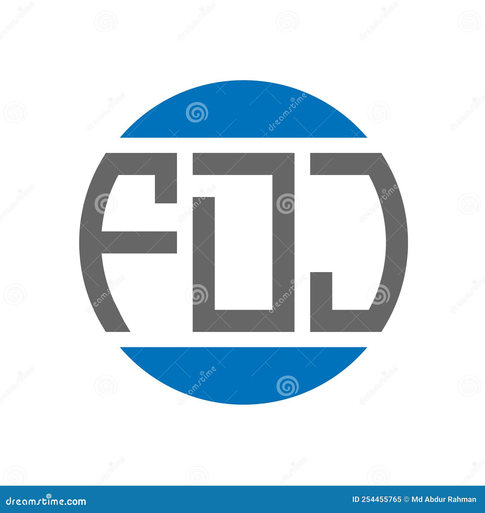 FDJ Letter Logo Design on White Background. FDJ Creative Initials ...