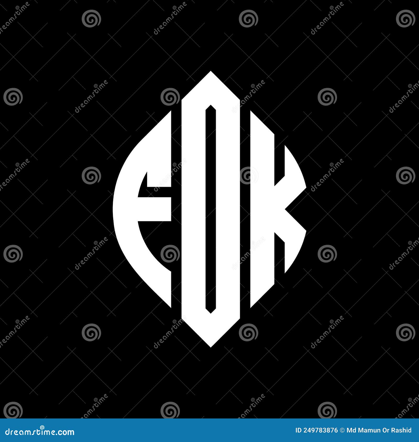 FDK Circle Letter Logo Design with Circle and Ellipse Shape. FDK ...