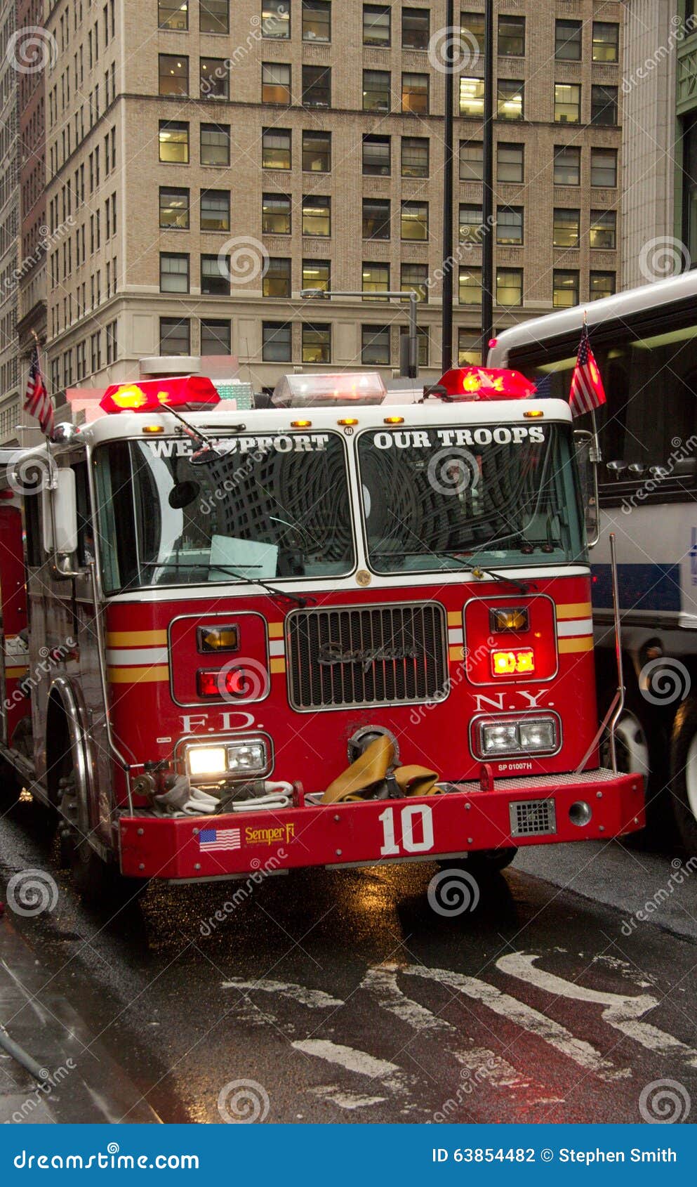 FDNY Fire Truck with Lettering Editorial Photography - Image of trade ...