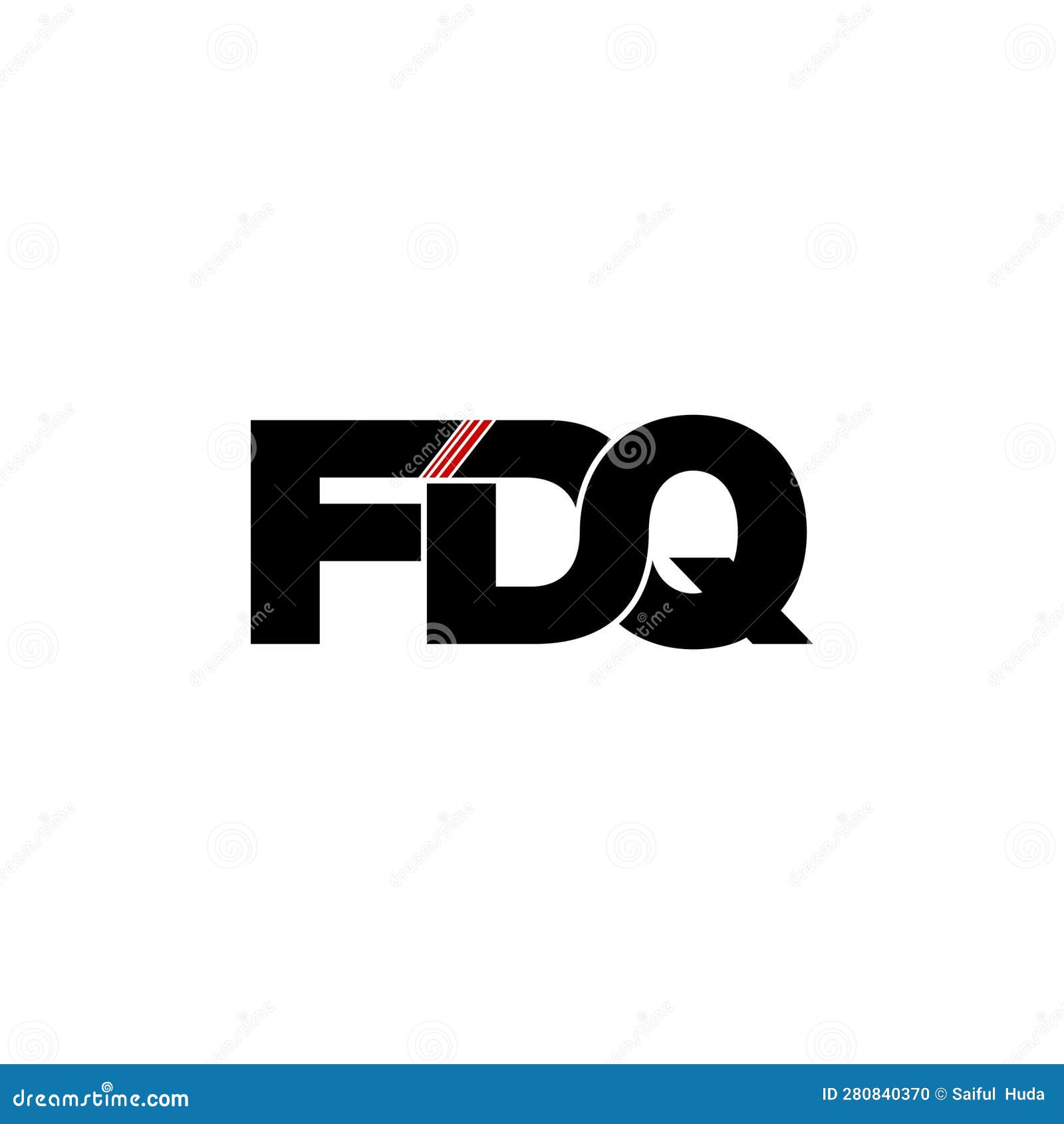 FDQ Letter Monogram Logo Design Vector Stock Vector - Illustration of ...
