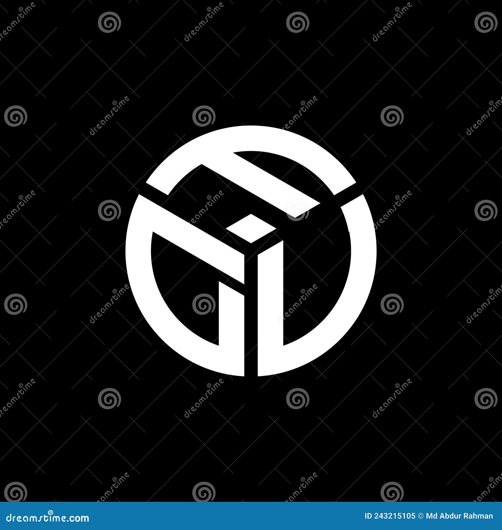 FDV Letter Logo Design on Black Background. FDV Creative Initials ...