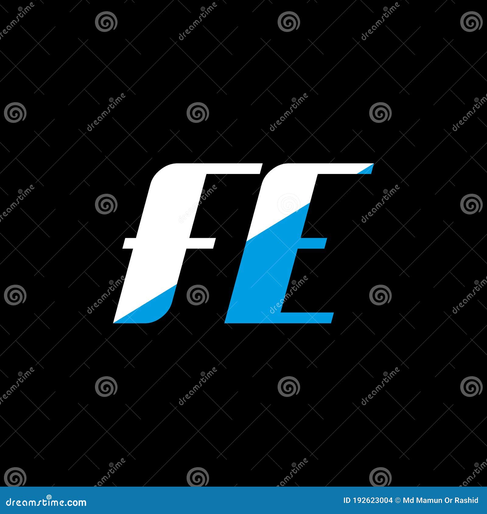 FE Letter Logo Design On Black Background. FE Creative Initials Letter ...