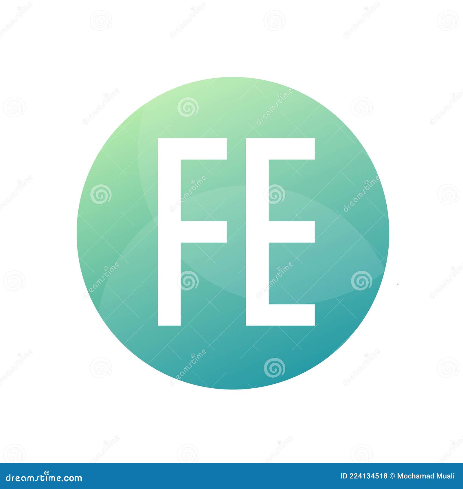FE Letter Logo Design with Simple Style Stock Illustration ...
