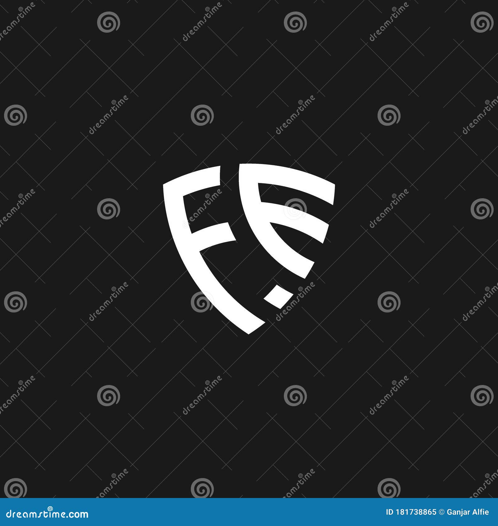 FE Monogram Logo with Shield Shape Stock Vector - Illustration of ...