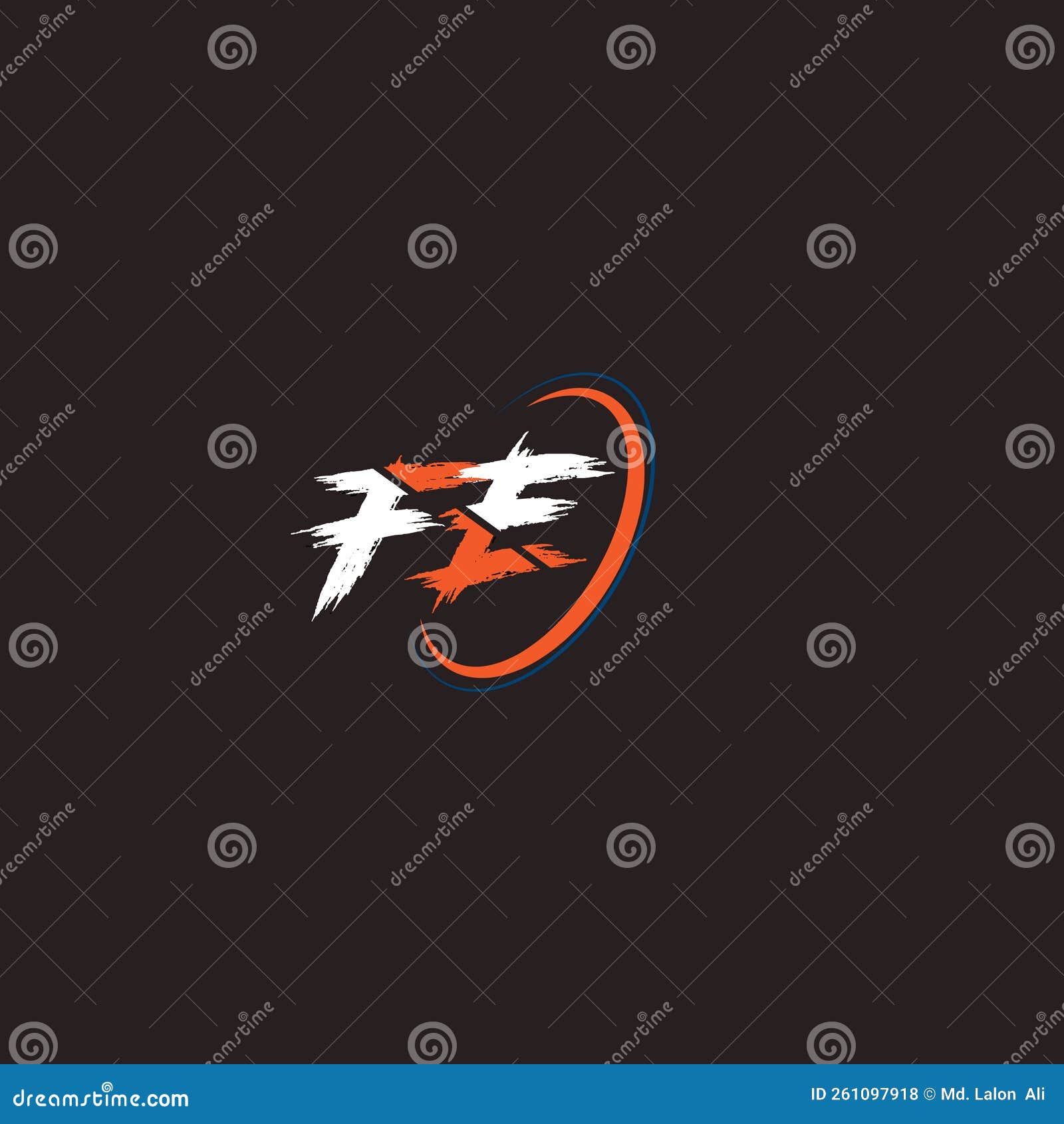 FE Text Logo Design stock vector. Illustration of number - 261097918