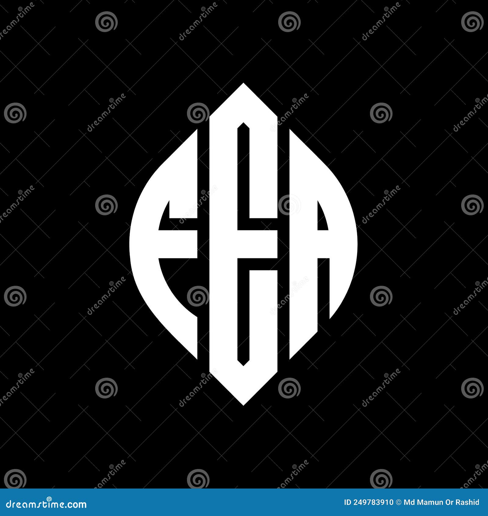 FEA Circle Letter Logo Design With Circle And Ellipse Shape. FEA ...