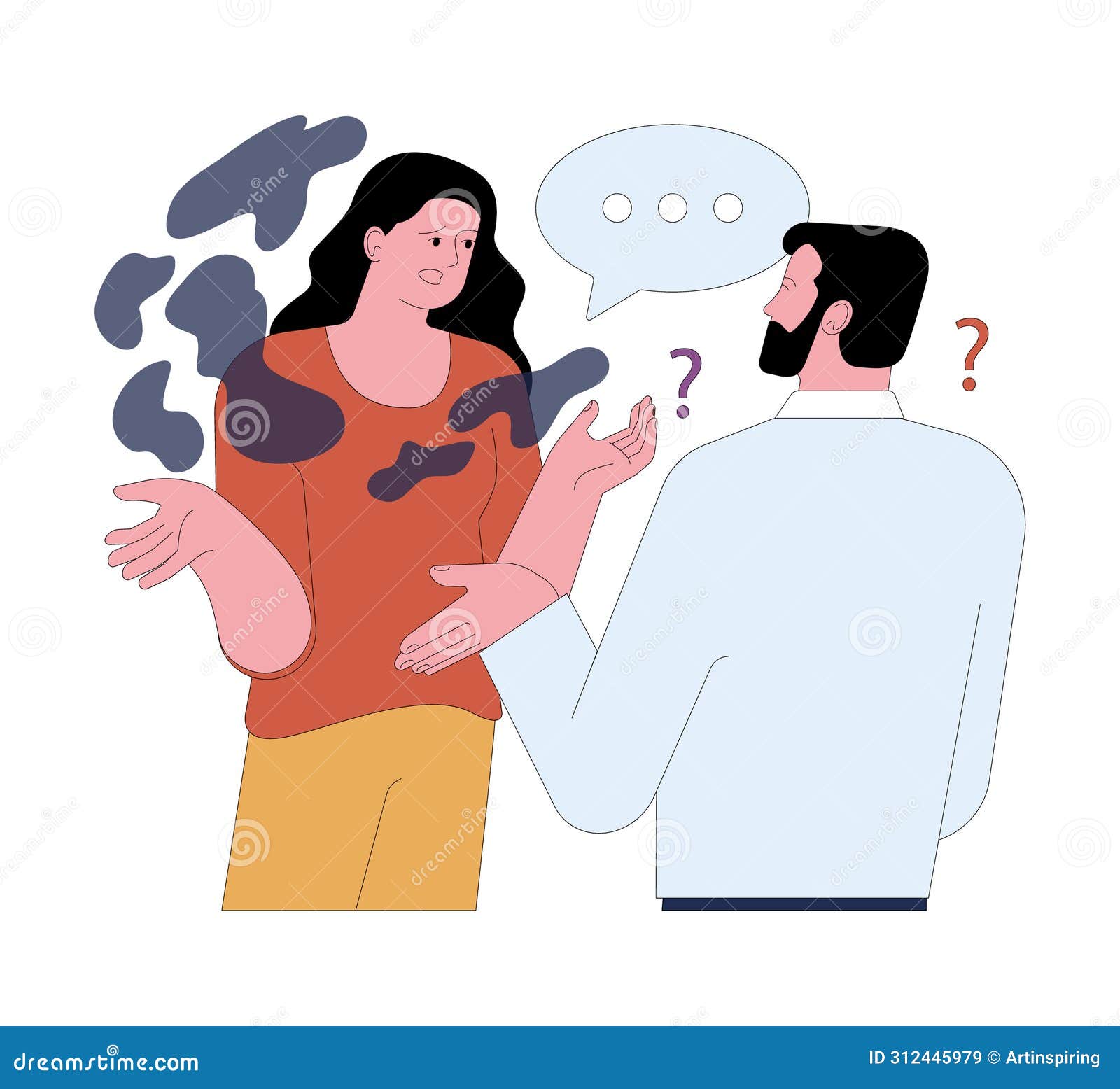 Fear of Being Misunderstood. Concerned Tense Woman, Puzzled Not ...