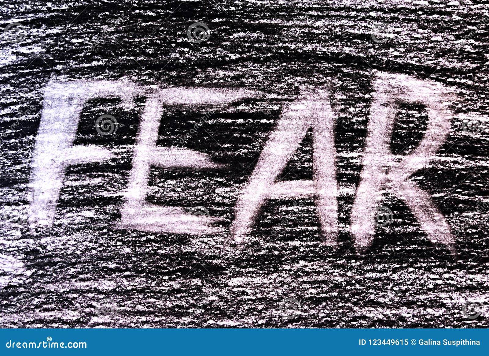 Fear of black and white stock illustration. Illustration of design ...