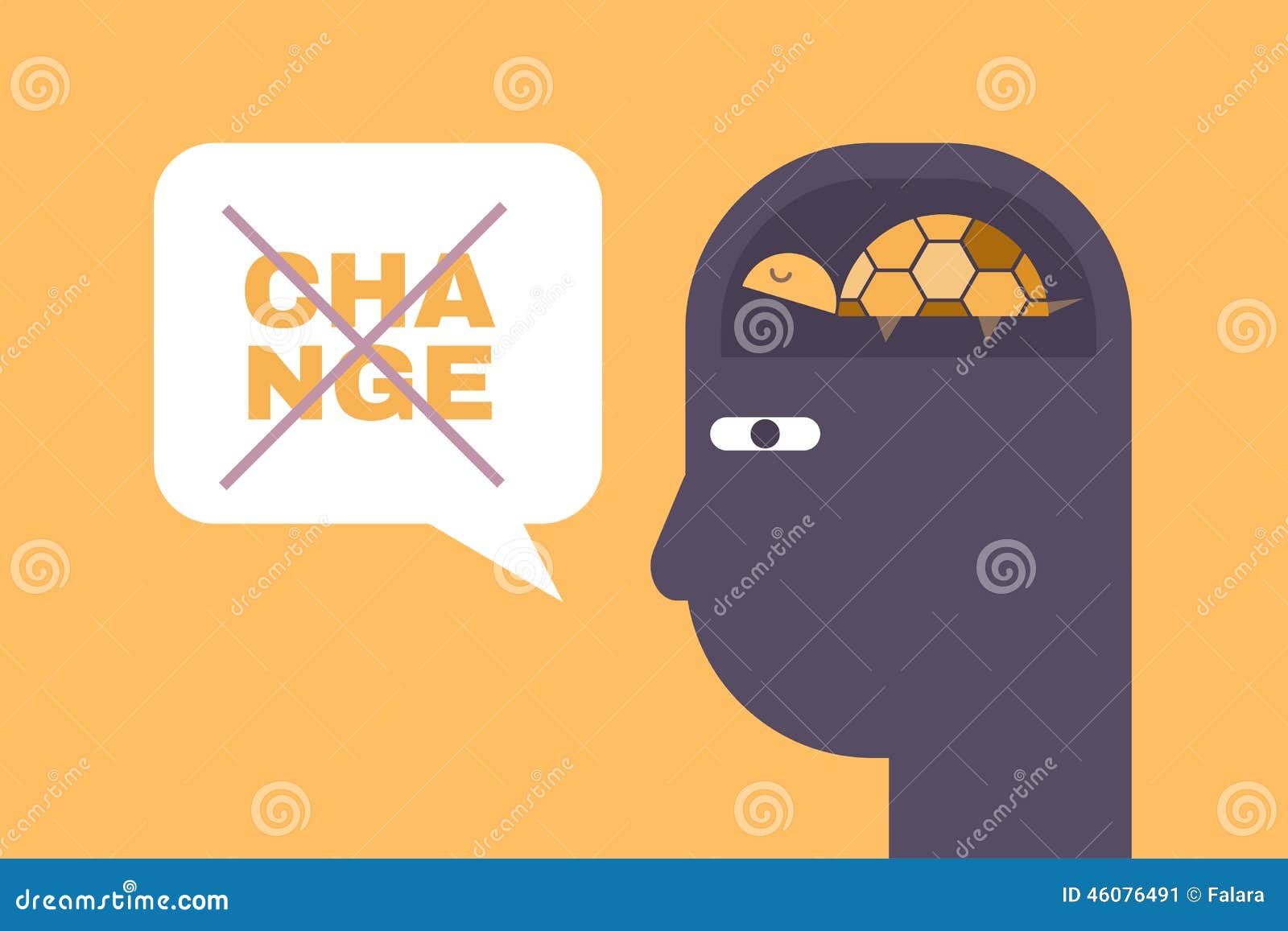 Fear of Change Business Development Problem Concept Stock Vector ...