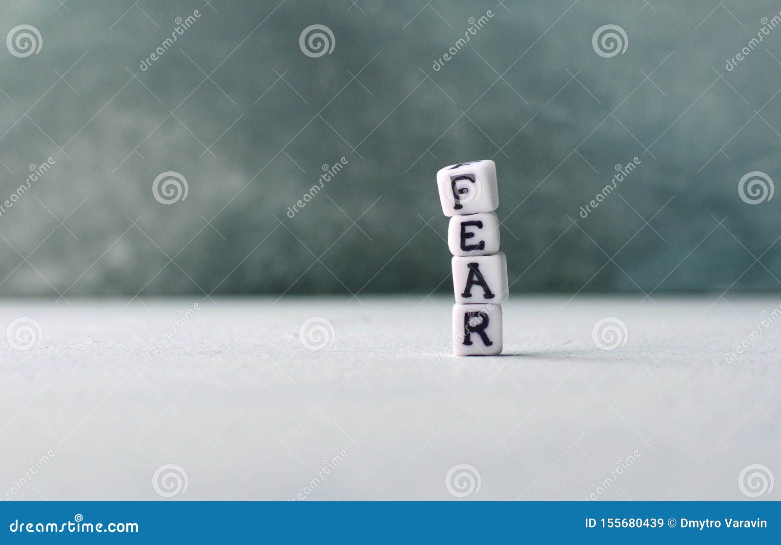 Fear Concept with Cubes and Letters. Stock Image - Image of challenge ...