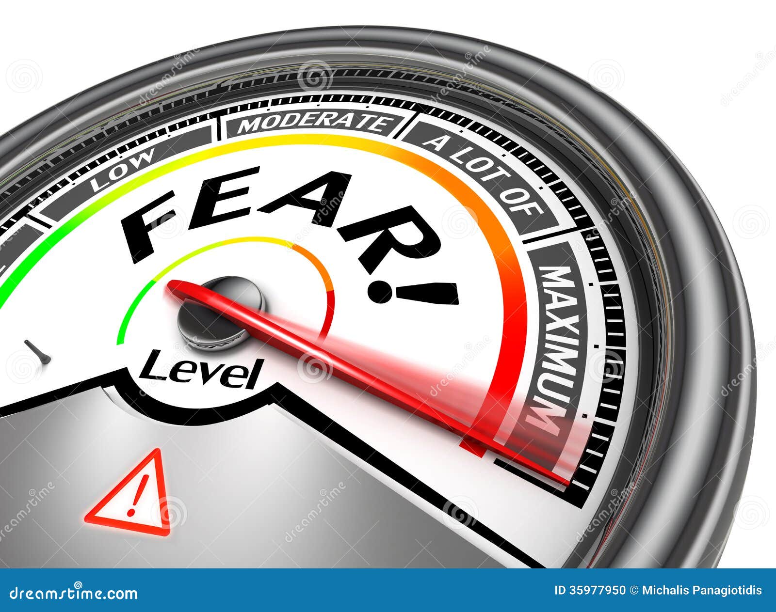 Fear conceptual meter stock illustration. Illustration of isolated ...