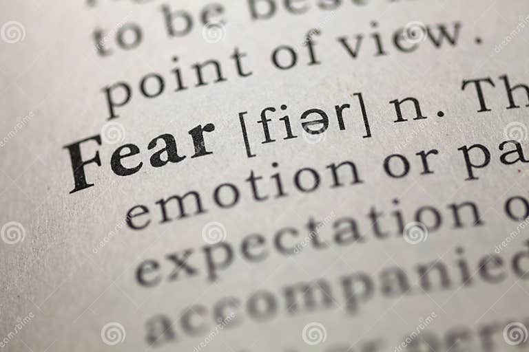 Fear stock image. Image of book, word, definition, page - 31315033