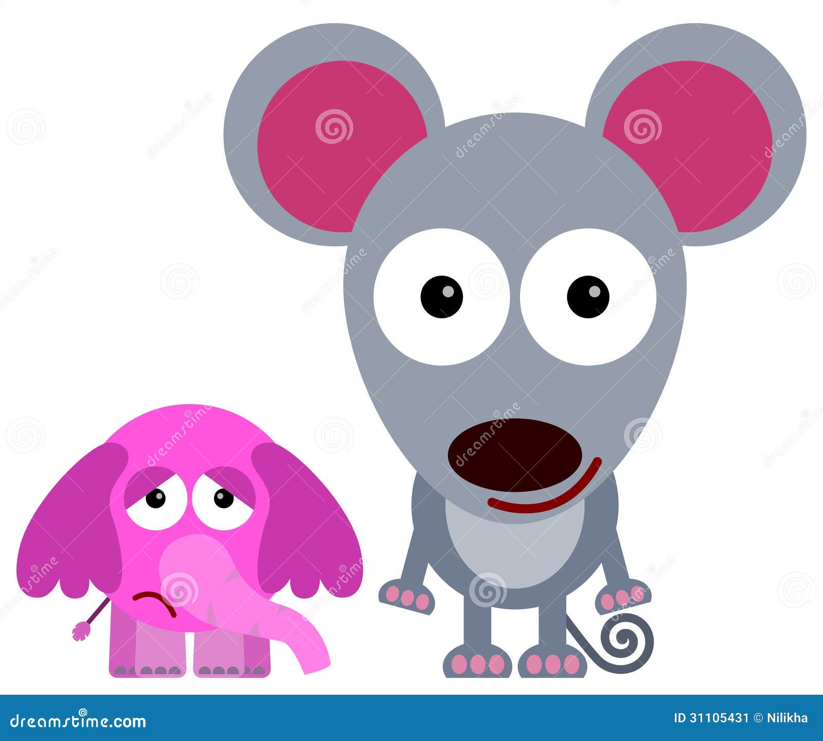 The fear of elephant stock illustration. Illustration of mammal - 31105431