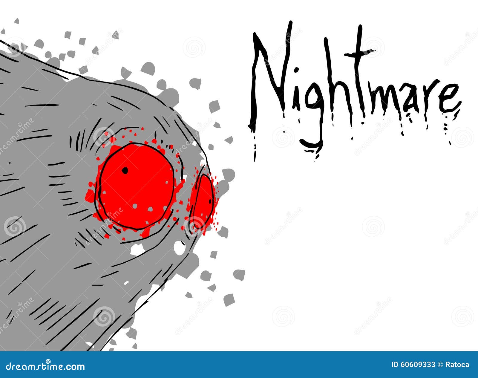 Fear face creature stock vector. Illustration of fear - 60609333