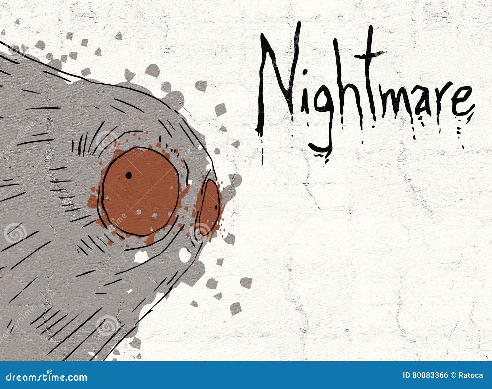 Fear face creature stock illustration. Illustration of monster - 80083366