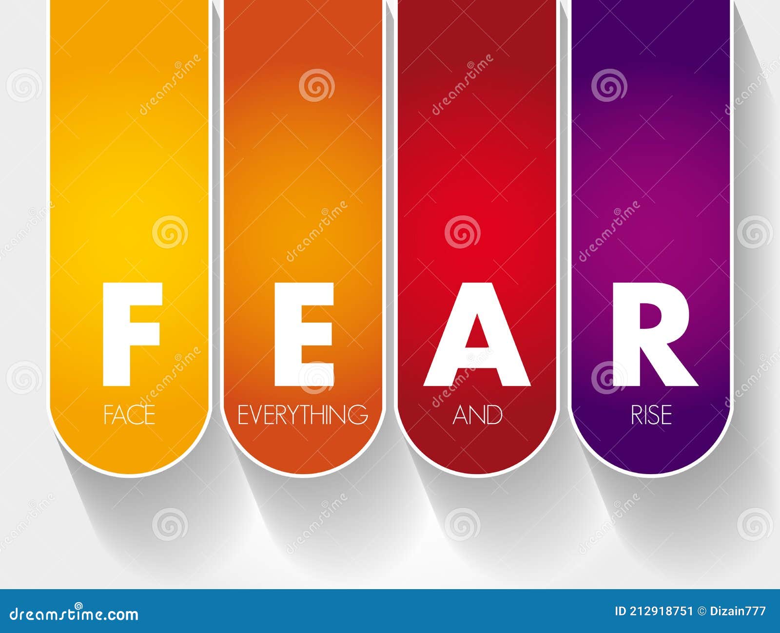 FEAR - Face Everything and Rise Acronym, Concept Background Stock ...
