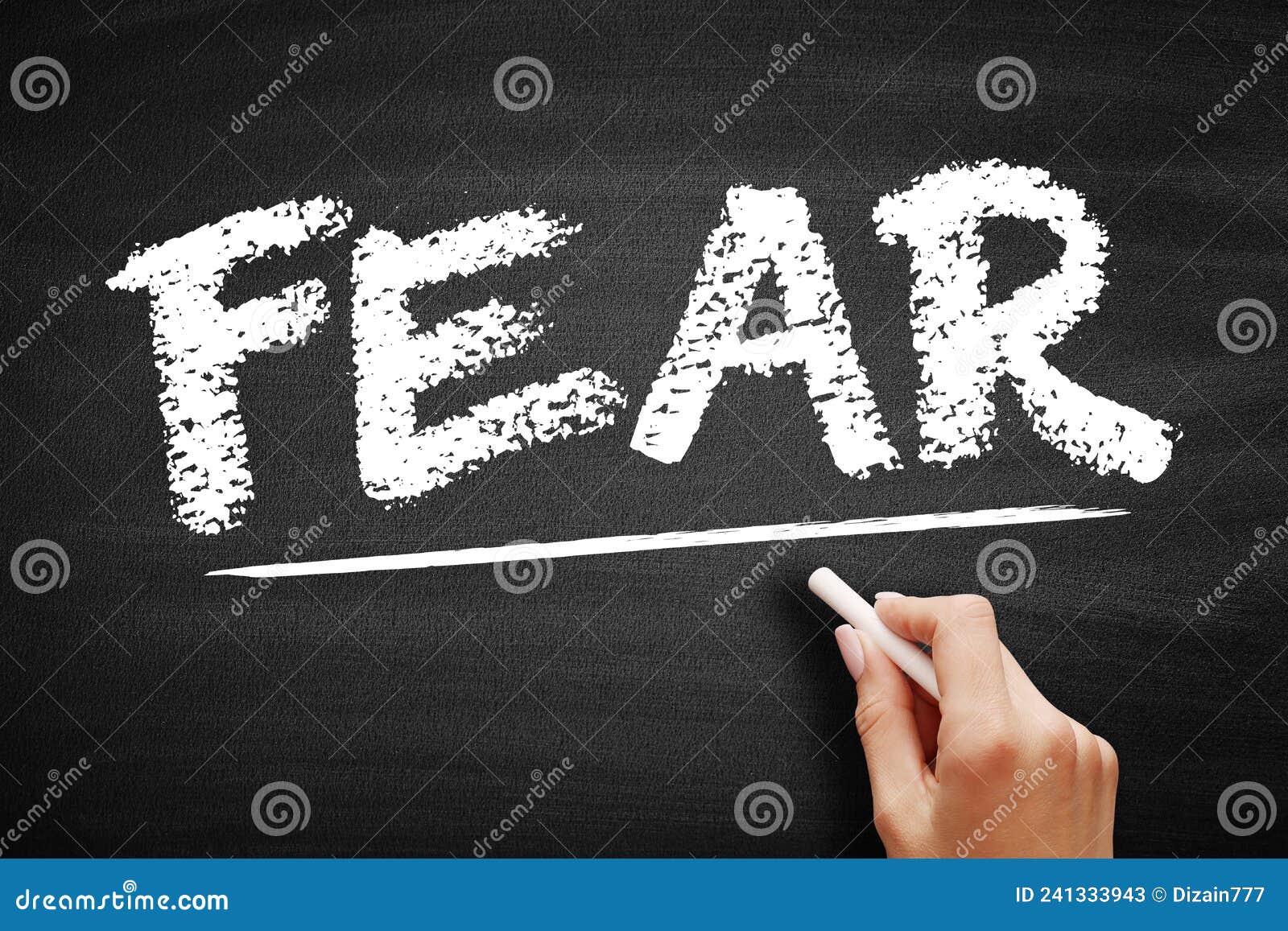 FEAR - Face Everything and Rise Acronym, Text Concept on Blackboard ...