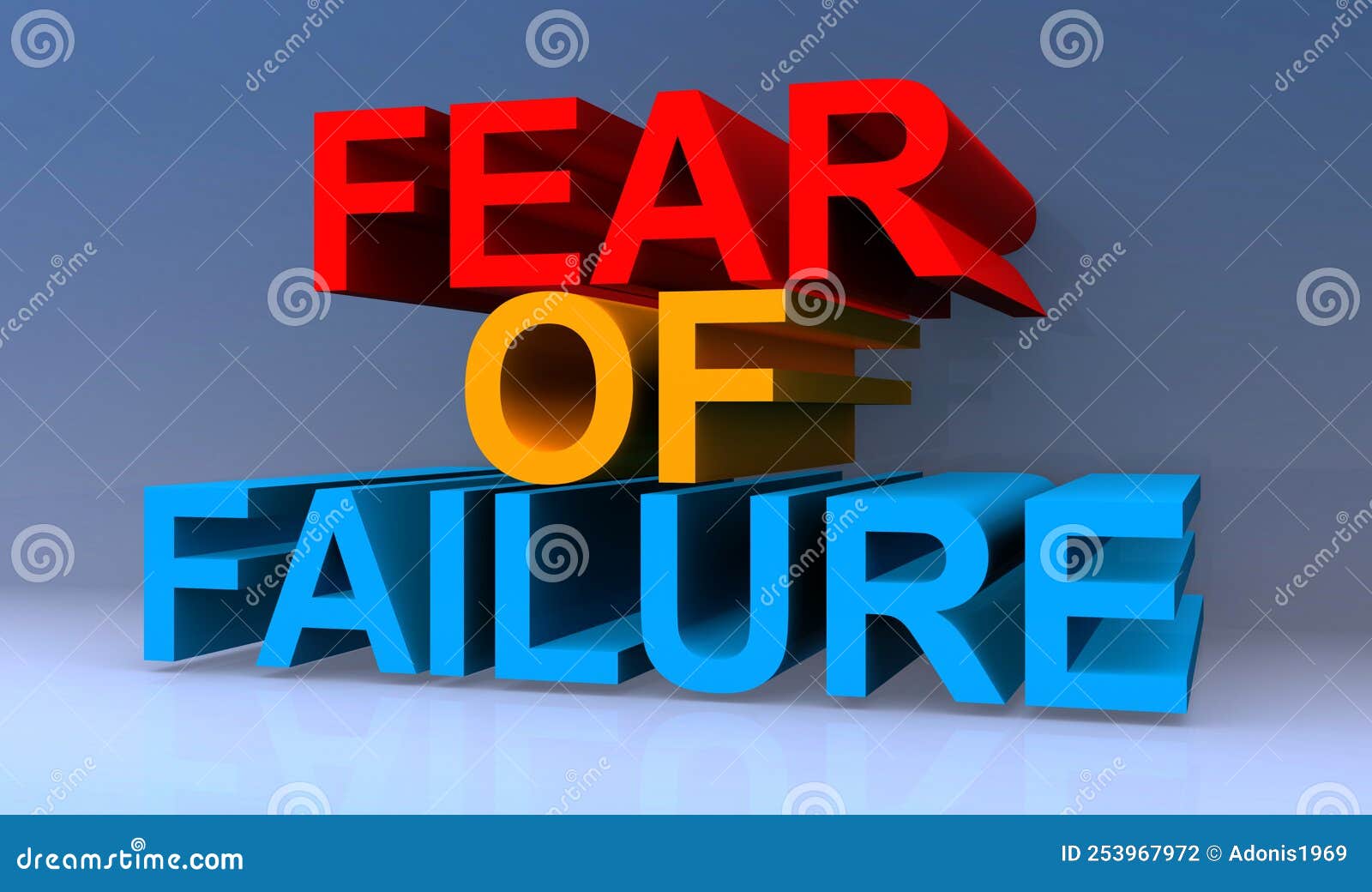 Fear of failure on blue stock illustration. Illustration of ...