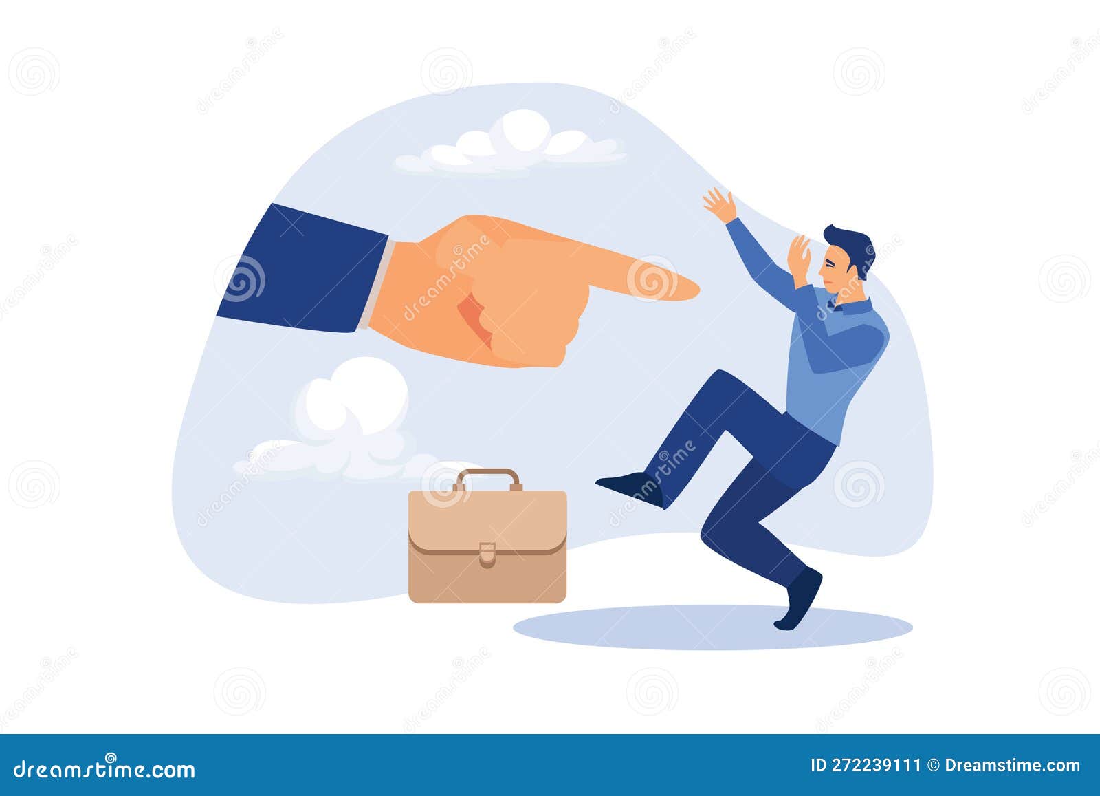 Fear of Failure, Loser Afraid of Business Mistake, Anxiety or Stressed ...