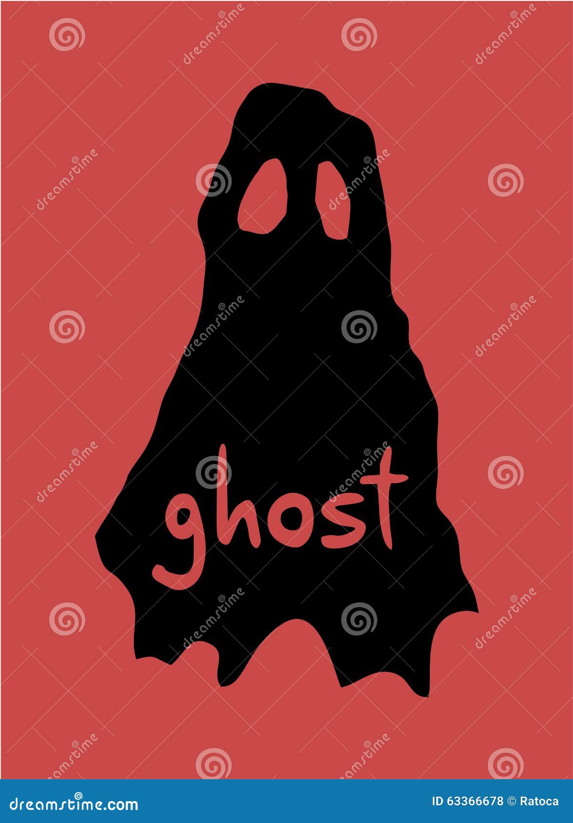 Fear ghost symbol stock vector. Illustration of halloween - 63366678