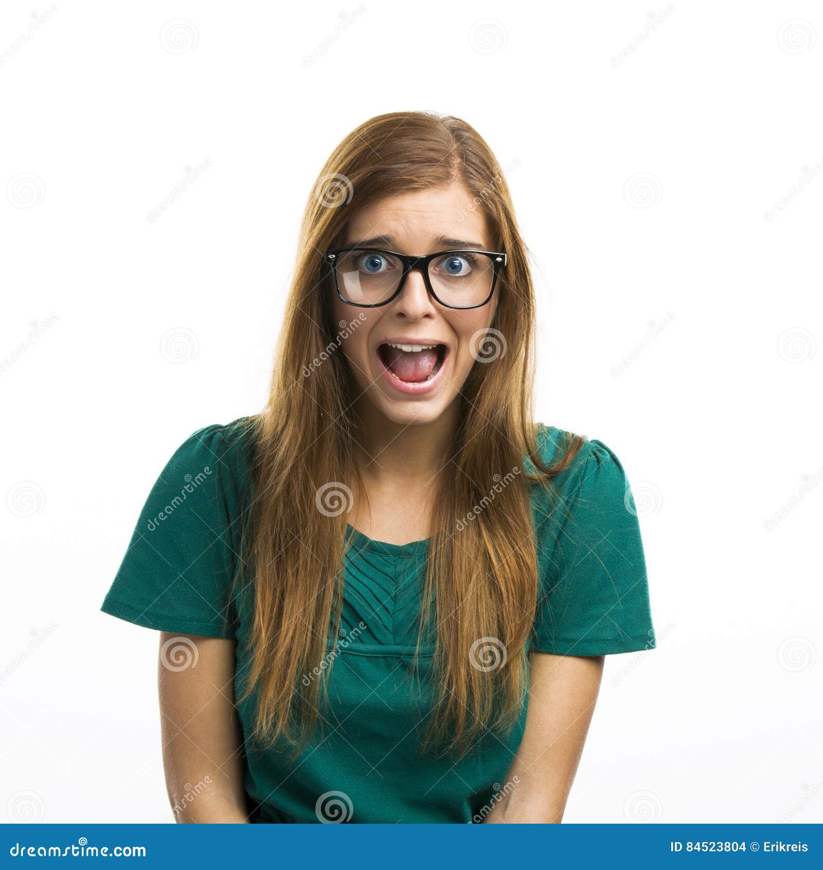 Fear girl stock photo. Image of closeup, pretty, astonish - 84523804