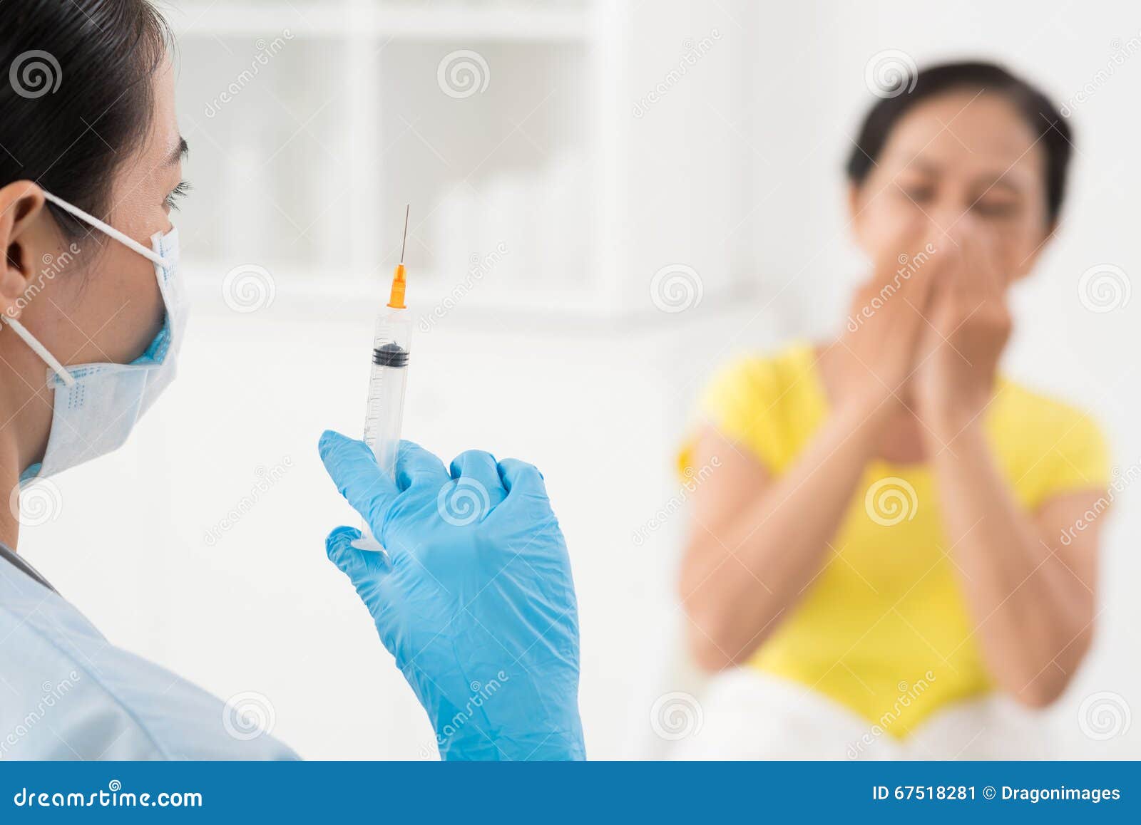 Fear of injection stock image. Image of afraid, scared - 67518281