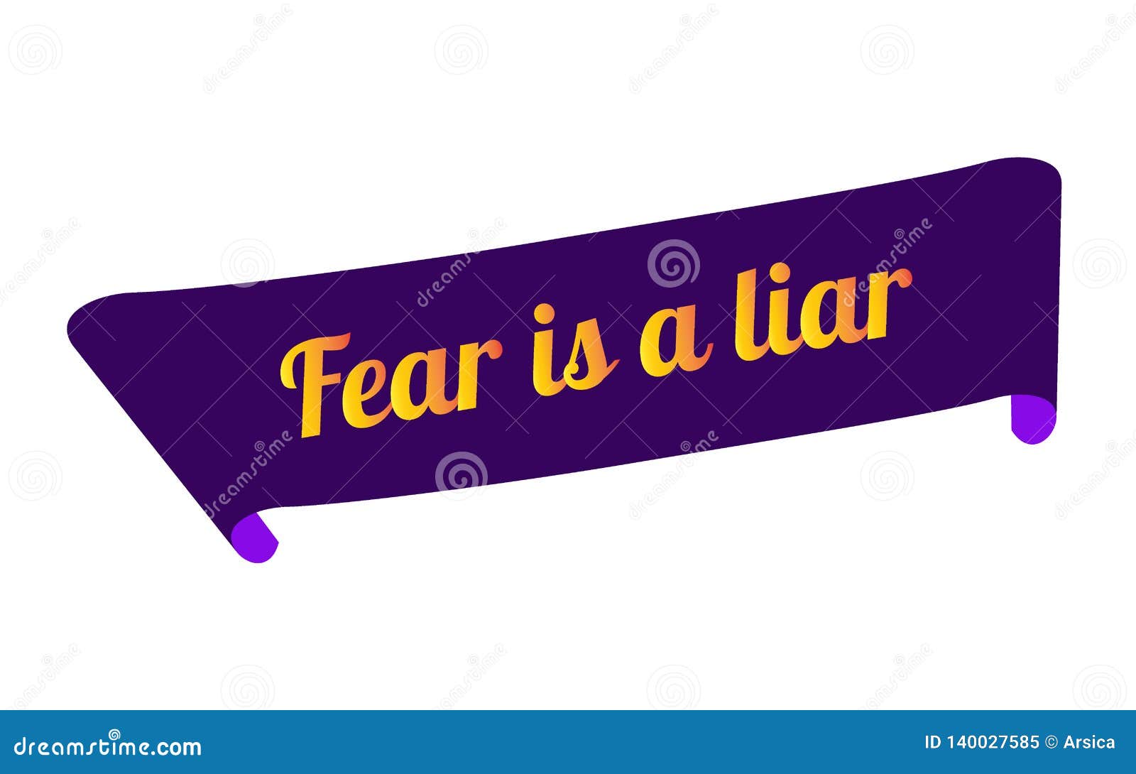 Fear is a liar stock vector. Illustration of trust, background - 140027585