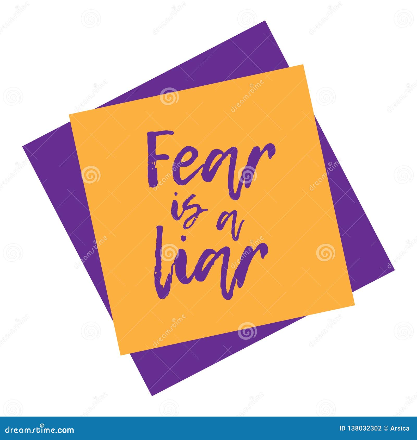 Fear is a Liar. Vector Poster. Stock Vector - Illustration of fail ...