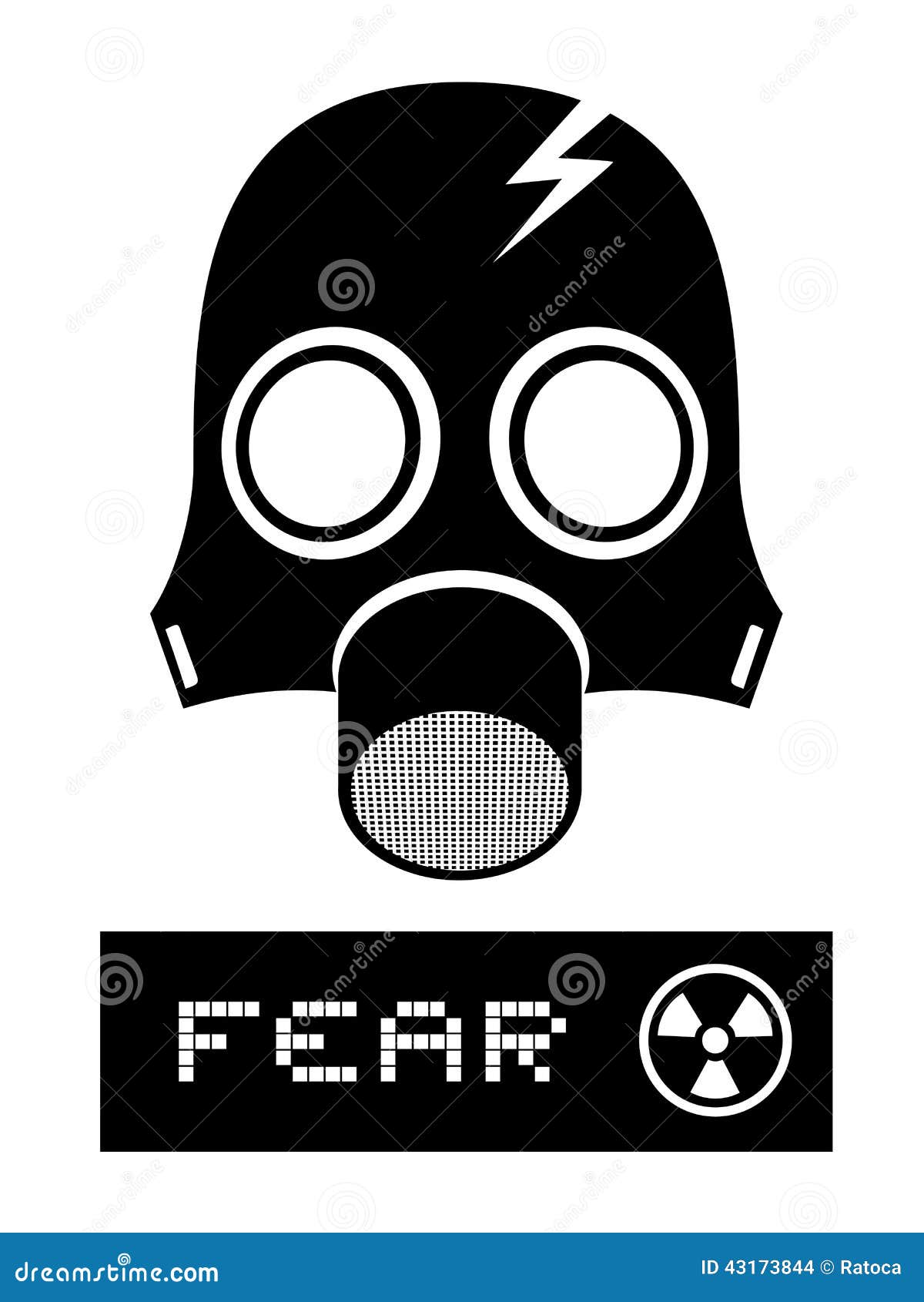 Fear mask stock vector. Illustration of bizarre, respirator - 43173844