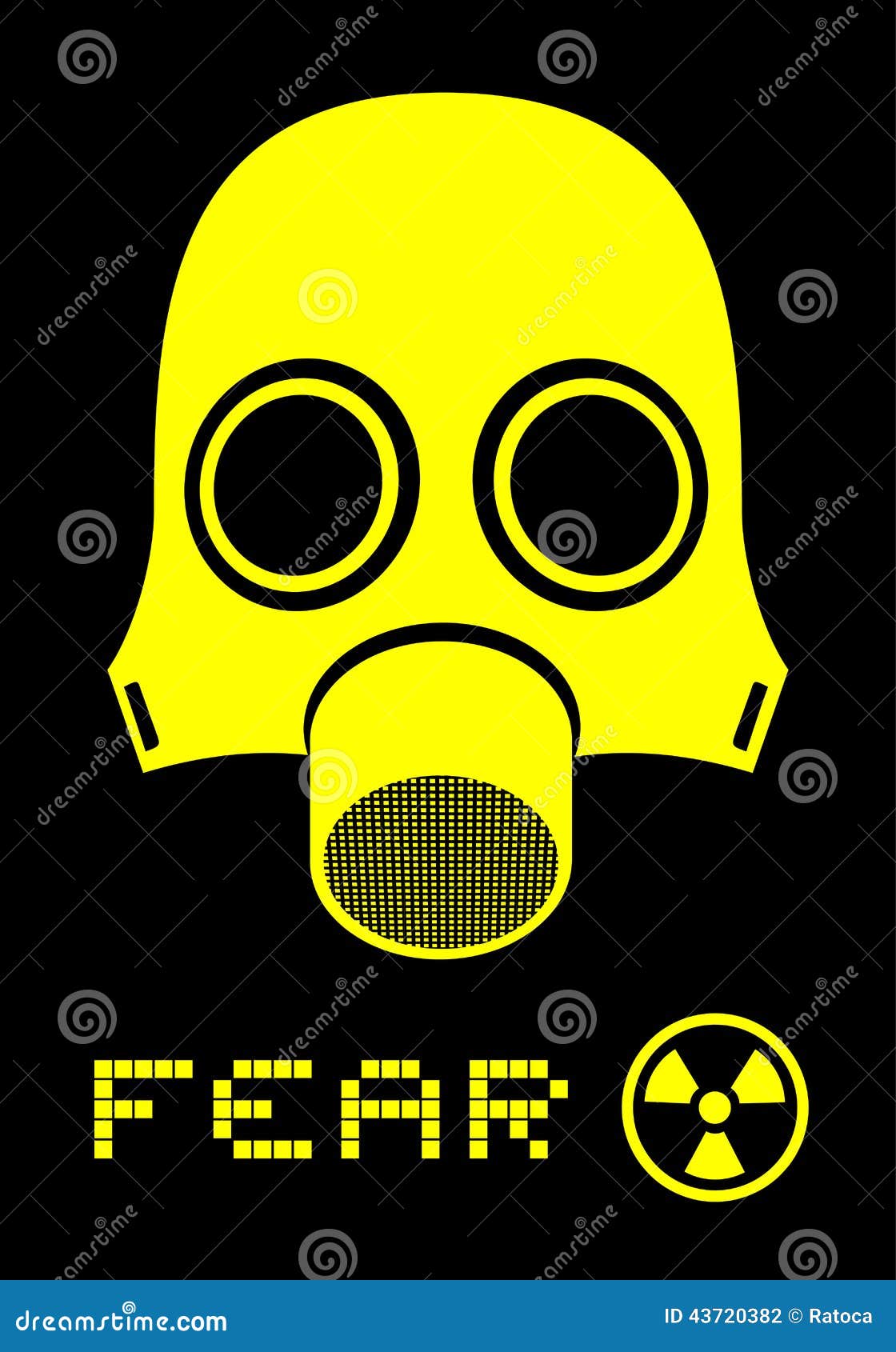 Fear mask stock vector. Illustration of fear, life, black - 43720382
